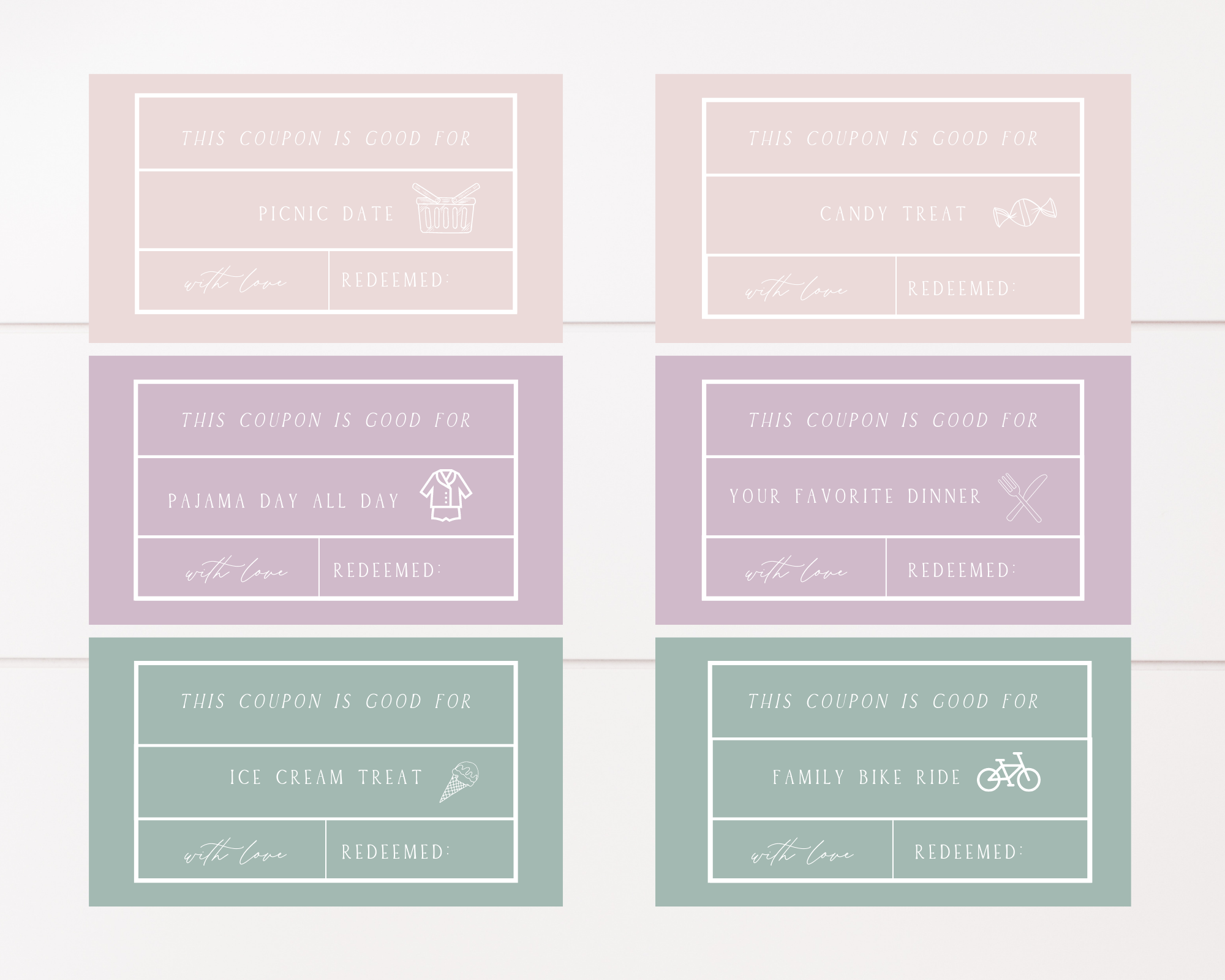 Birthday Coupons for Kids Printable by Dear Jane Paper