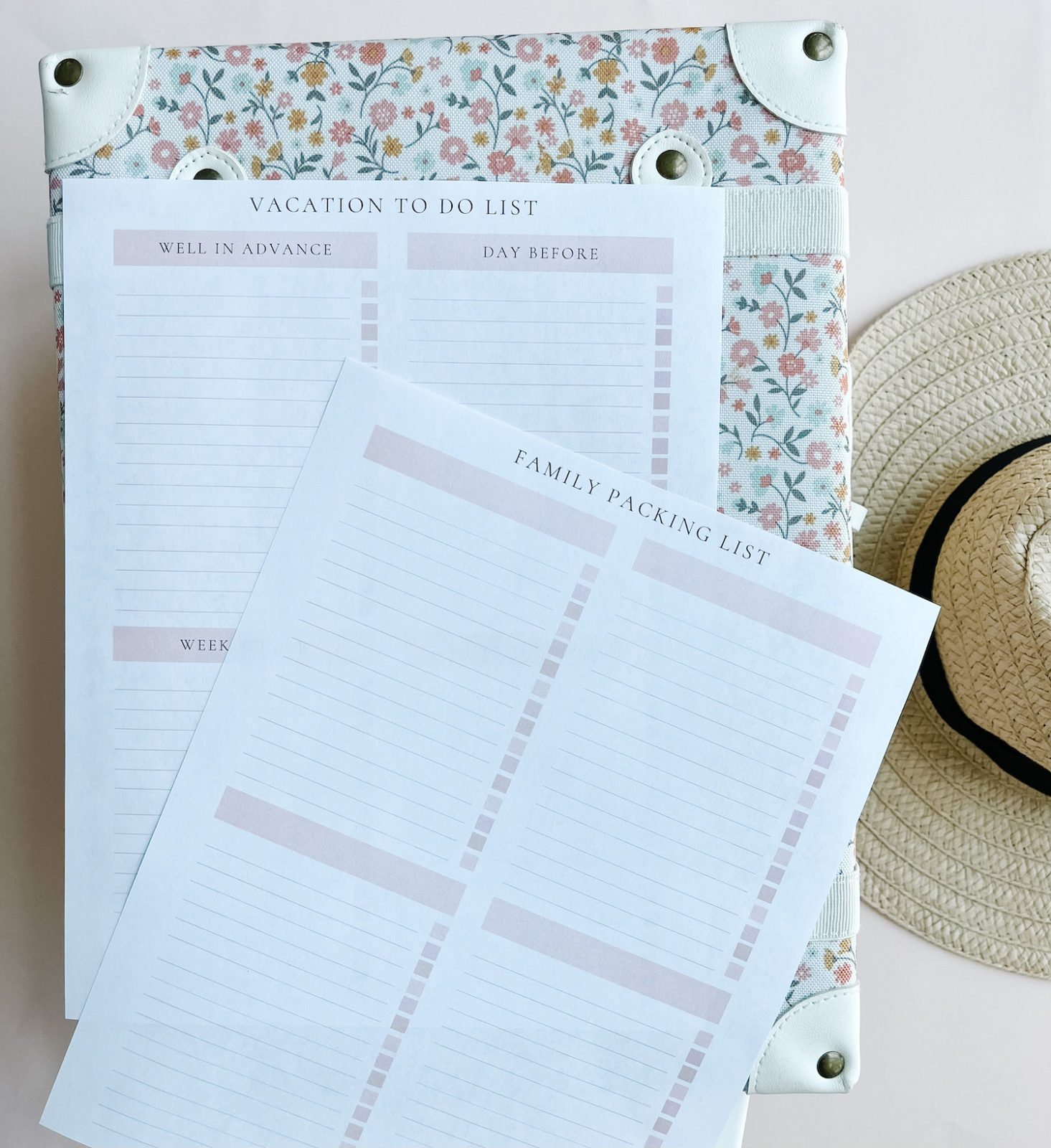 free printable family packing list + family travel essentials